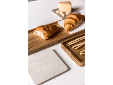 Rectangular wooden tray SLIDE By Viruna