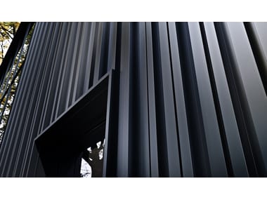 Continuous facade system SMARTIA BARCODE CLADDING By Alumil