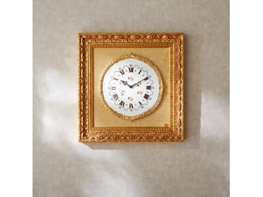 SME ORO | Clock Porcelain wall clock with wooden frame By Italia Cornici