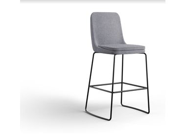 SOFIE Sled base high fabric stool By ROSSIN | design Guggenbichler design