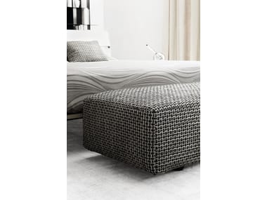 Upholstered modular fabric bench with back SOFTBENCH By Flou