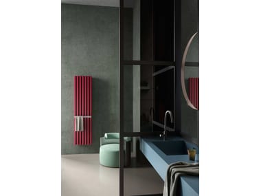 Vertical wall-mounted aluminium decorative radiator SOHO BATHROOM By ...