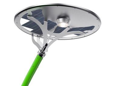 Stainless steel bench / garden lamp post SOLAR TREE LED 2nd GENERATION ...