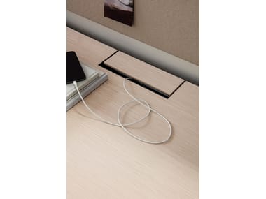 SOLARI Height-adjustable multiple office desk with sound absorbing ...
