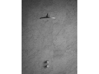 SPAGHETTI 2 hole marble shower mixer with overhead shower By Salvatori ...
