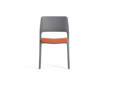 SPARK™ Stackable polypropylene garden chair By KNOLL | design Don Chadwick
