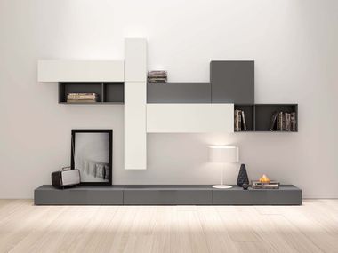 Lacquered storage wall SPAZIO S402 By PIANCA