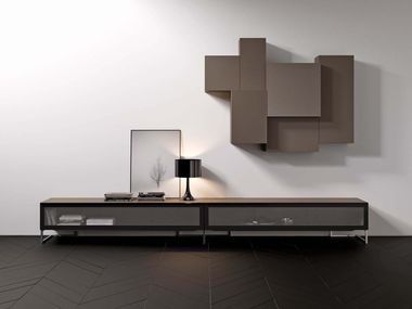 Lacquered storage wall SPAZIO S402 By PIANCA