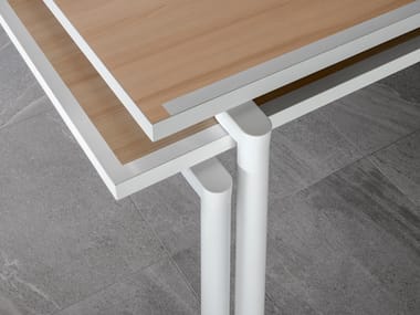 SPIDER | Meeting table Modular rectangular wooden and metal meeting ...