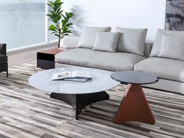 SPIN Round glass coffee table By CAMERICH | design Favaretto&Partners