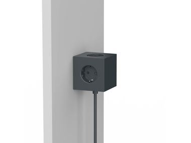 SQUARE 1 | Electrical socket Plastic multi socket power strip - 3m ...