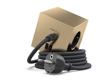 SQUARE 1 | Metal electrical socket Metal multi socket power strip - 1,8 ...