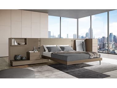SQUARE | Headboard with integrated nightstands By Dall'Agnese