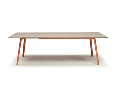 SQUID Extending rectangular die cast aluminium table By SCAB DESIGN | design Radice & Orlandini