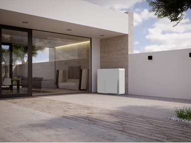 Air to water metal heat pump STØNE By Innova design Luca Papini