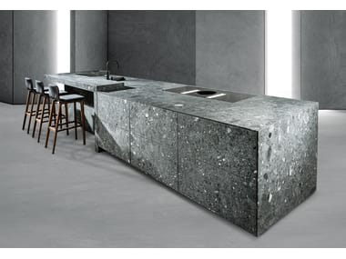ST-ONE Natural stone kitchen island By STRASSER