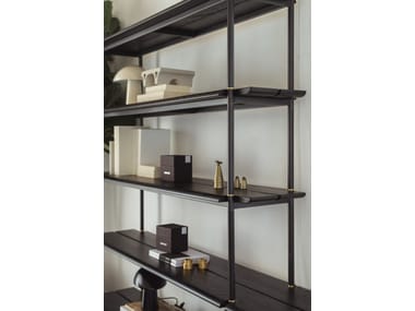 STACKING Steel and wood bench By District Eight