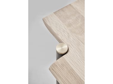 STACKING Steel and wood bench By District Eight