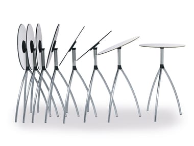 STAND UP Round drop-leaf high table By rosconi