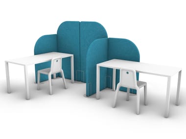 Sound absorbing freestanding fabric office screen STANDING-DIVIDERS By ...