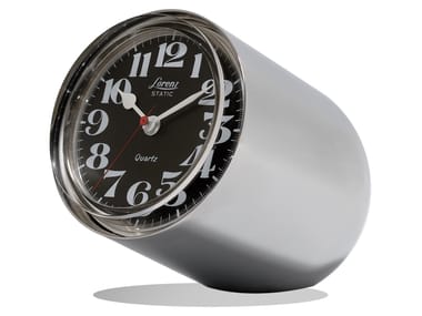 STATIC | Glossy steel clock Glossy steel table clock By Lorenz | design ...