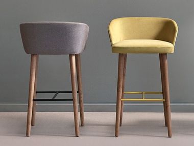 STELLA Fabric stool with footrest By PARLA | design Betül İnci