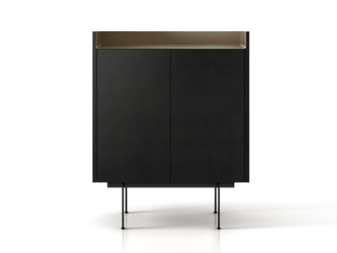 STOCKHOLM Wooden highboard with doors By Punt | design Mario Ruiz