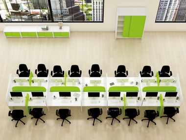 STONE CALL CENTER | Multiple office desk By FERCIA