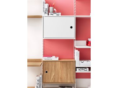 STRING® SYSTEM CABINET WITH SWING DOOR wall cabinet By String Furniture ...