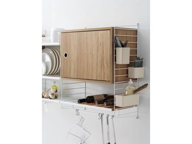 STRING® SYSTEM CABINET WITH SWING DOOR wall cabinet By String Furniture ...