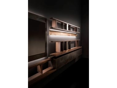 STYLE SET Sectional solid wood bookcase By Henge | design Massimo Castagna