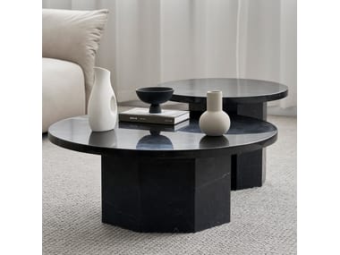 SUGAR CUBES | Round coffee table Round wood veneer coffee table for ...
