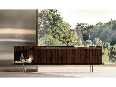 SUPERQUADRA Sideboard in rosewood and ash By Minotti | design studio mk27
