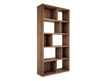 SWAN Open walnut bookcase By Huppé | design Joël Dupras