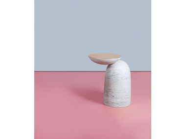 PINGU X Round marble side table By Secolo