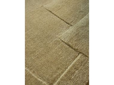 BREF Solid-color handmade rectangular wool rug By Serge LESAGE