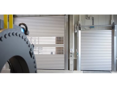 Slatted exterior doors Sectional door By ASSA ABLOY Entrance Systems