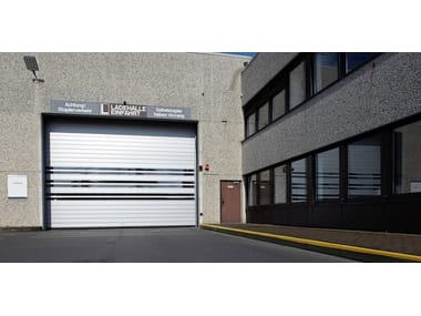 Sectional door Slatted exterior doors By ASSA ABLOY Entrance Systems