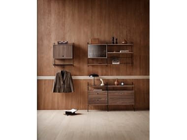 STRING® SYSTEM CABINET WITH SWING GLASS DOORS Wall cabinet By String ...