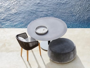 T-TABLE Round ceramic garden table By TRIBÙ