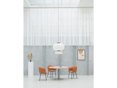 TACK | Table Round MDF meeting table with USB By MDD