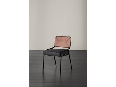 TAI Fabric and leather chair By Meridiani | design Andrea Parisio