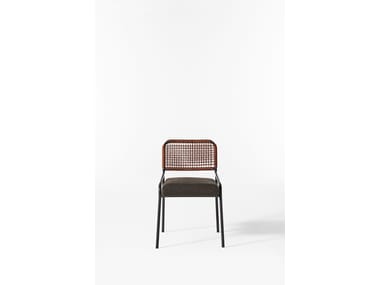 TAI Fabric and leather chair By Meridiani | design Andrea Parisio