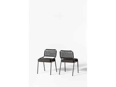 TAI OPEN AIR UNO Rope garden chair with integrated cushion By Meridiani ...
