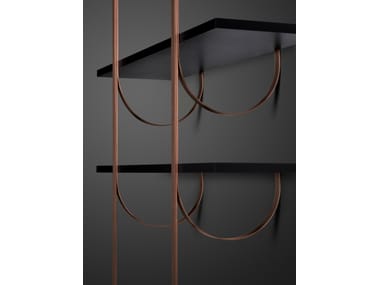 TALEA Floating metal bookcase By DE CASTELLI | design LucidiPevere