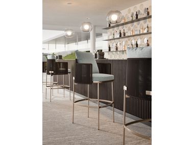 TAPE CORD OUTDOOR High stool with footrest for outdoor By Minotti ...