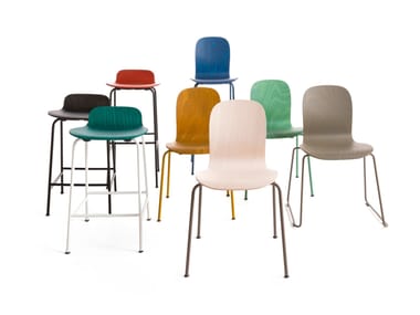 TATE COLOR Stackable multi-layer wood stool By Cappellini | design Jasper Morrison
