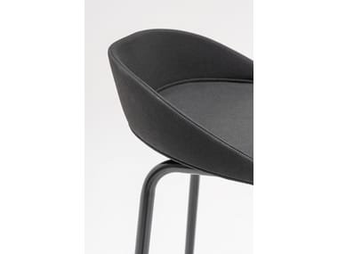 TEAM High fabric stool with footrest By MDD | design Dirk Winkel