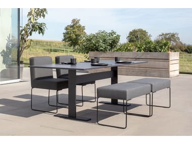 TEE Rectangular garden table By april furniture | design Florian Asche