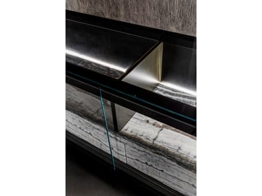 TEKE Glass sideboard with stone interiors By Henge | design Massimo ...